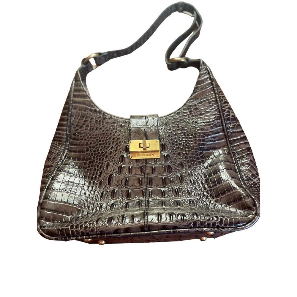 Brahmin Quinn - Melbourne Collection Crocodile Skin H… - Gem